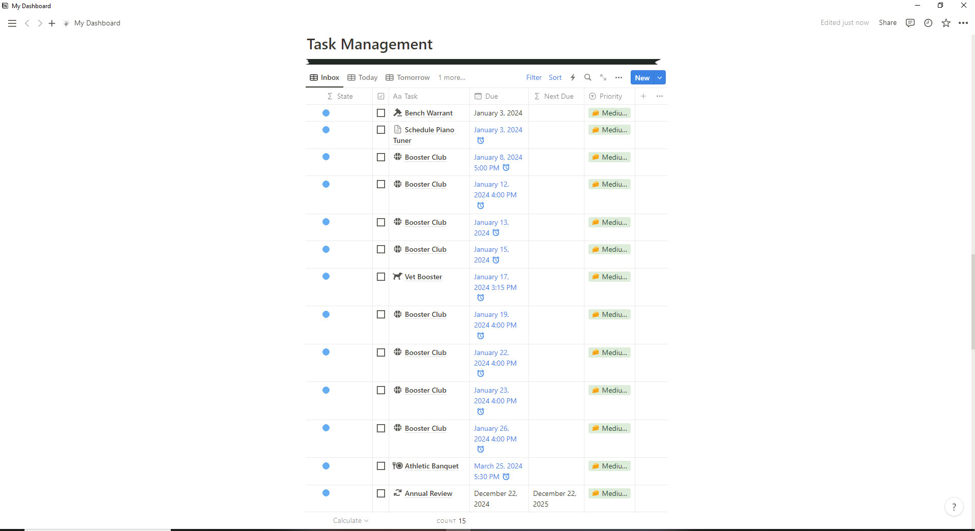 Notion: Task Management – Meadows Cozy Corner